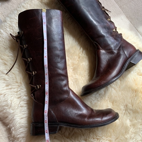 J. Jill | Shoes | J Jill Cognac Brown Leather Lace Up Boots | Poshmark